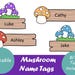 Editable Woodland Animal Name Tags - Etsy