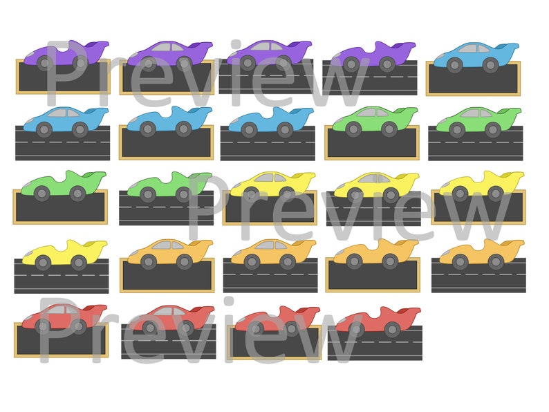Editable Race Car Name Tags, Cute Printable Name Plates for Bulletin ...