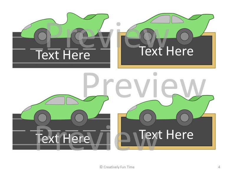 Editable Race Car Name Tags, Cute Printable Name Plates for Bulletin ...
