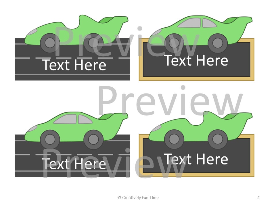 Editable Race Car Name Tags - Etsy