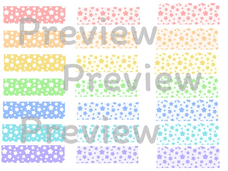 Pastel Star Bulletin Board Borders - Etsy