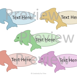 Editable Dolphin Name Tags: Printable Classroom Decor (digital Download ...