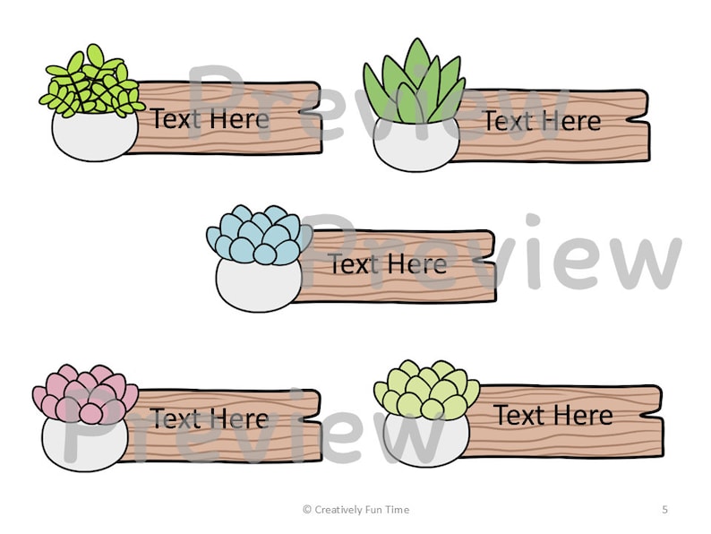 Editable Succulent Name Tags: Printable Classroom Decor (digital ...