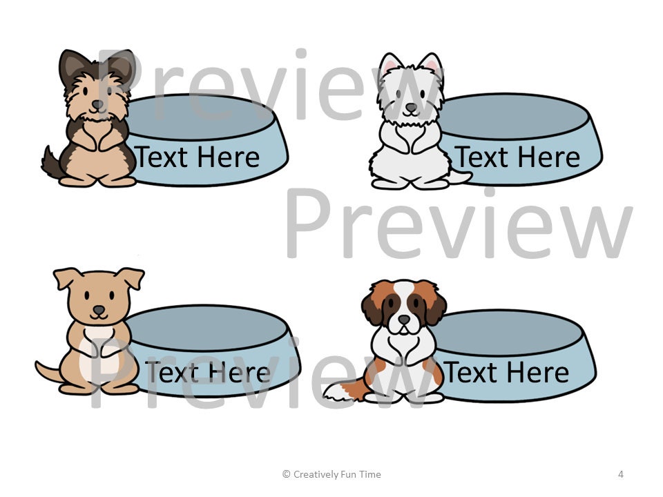 Editable Dog Name Tags - Etsy