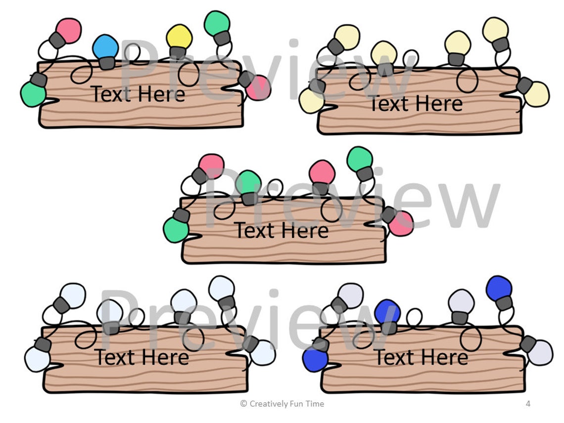 Editable Christmas Lights Name Tags: Printable Classroom Decor (PDF ...