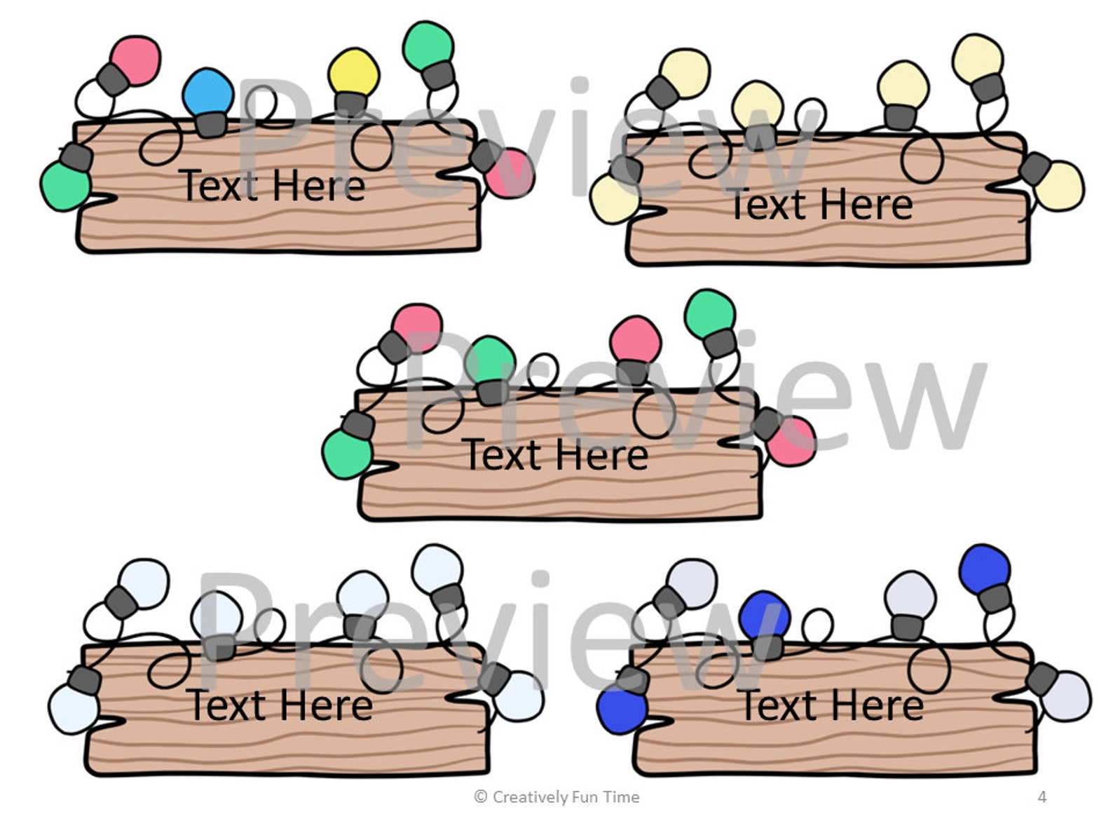 Editable Christmas Lights Name Tags: Printable Classroom Decor (PDF ...