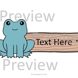 Editable Frog Name Tags - Etsy