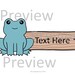 Editable Frog Name Tags - Etsy