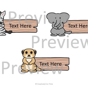 Safari Animal Name Tags: Printable Classroom Decor (digital Download ...