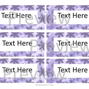 Editable Watercolor Snowflake Name Tags - Etsy