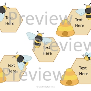Editable Bee Name Tags: Printable Classroom Decor (digital Product Only ...
