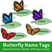 Editable Butterfly Name Tags: Printable Classroom Decor (digital ...