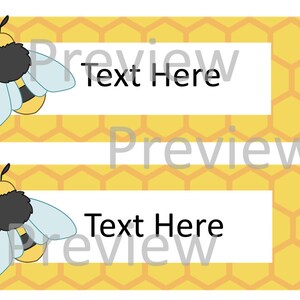Editable Bee Name Tags: Printable Classroom Decor (digital Product Only ...
