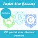 Editable Pastel Star Banners - Etsy