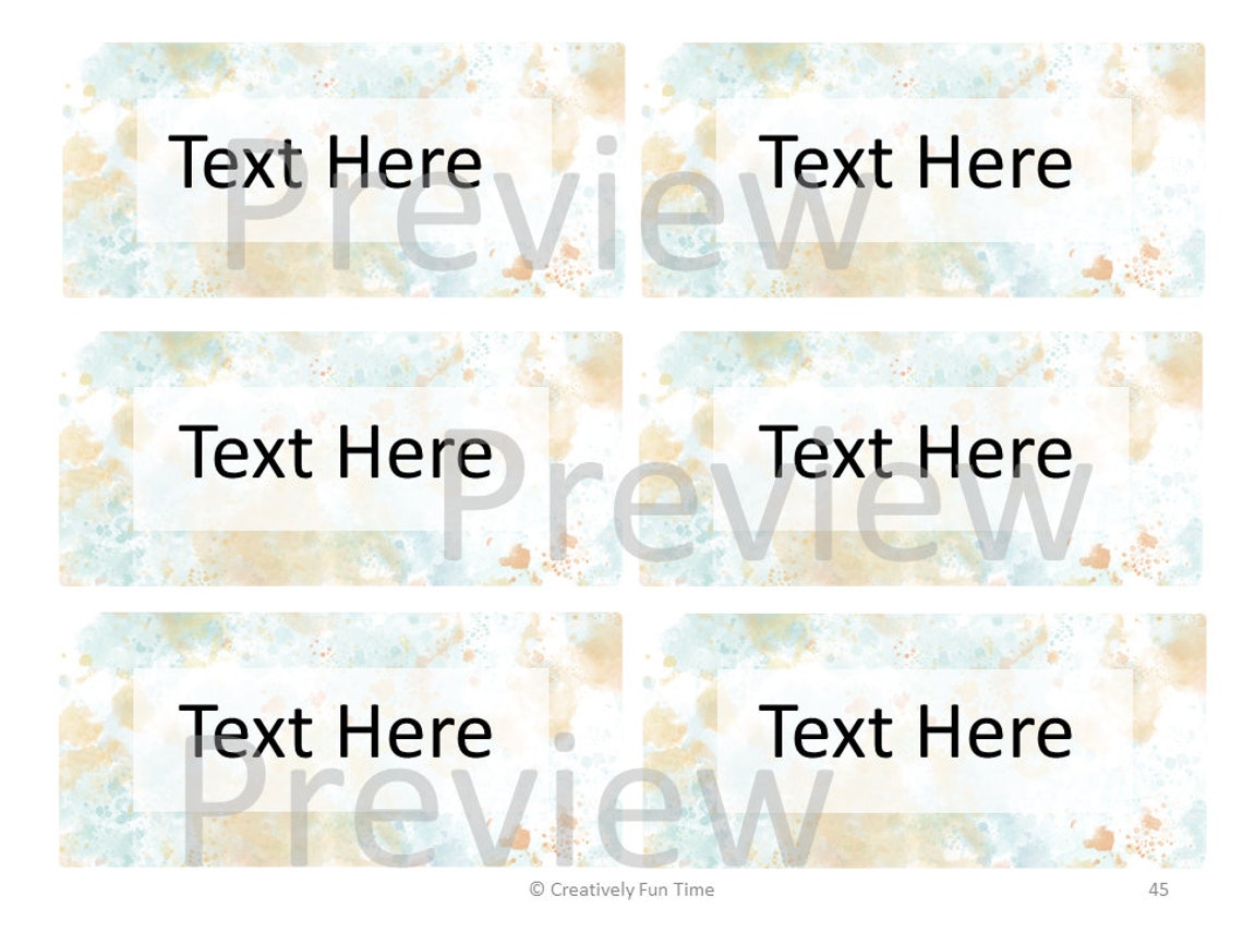 Editable Watercolor Boho Name Tags - Etsy