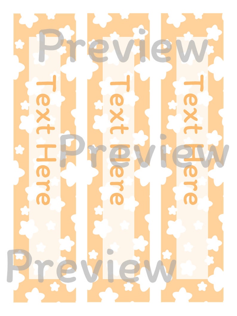 Editable Pastel Star Binder and Spine Covers - Etsy