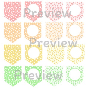 Editable Pastel Star Banners - Etsy