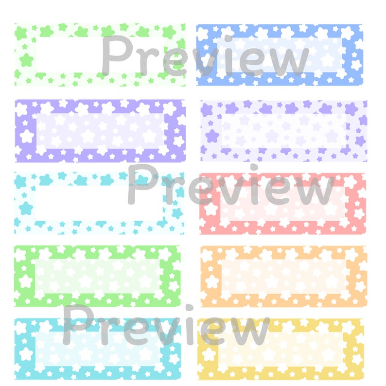 Editable Pastel Stars Name Tags - Etsy