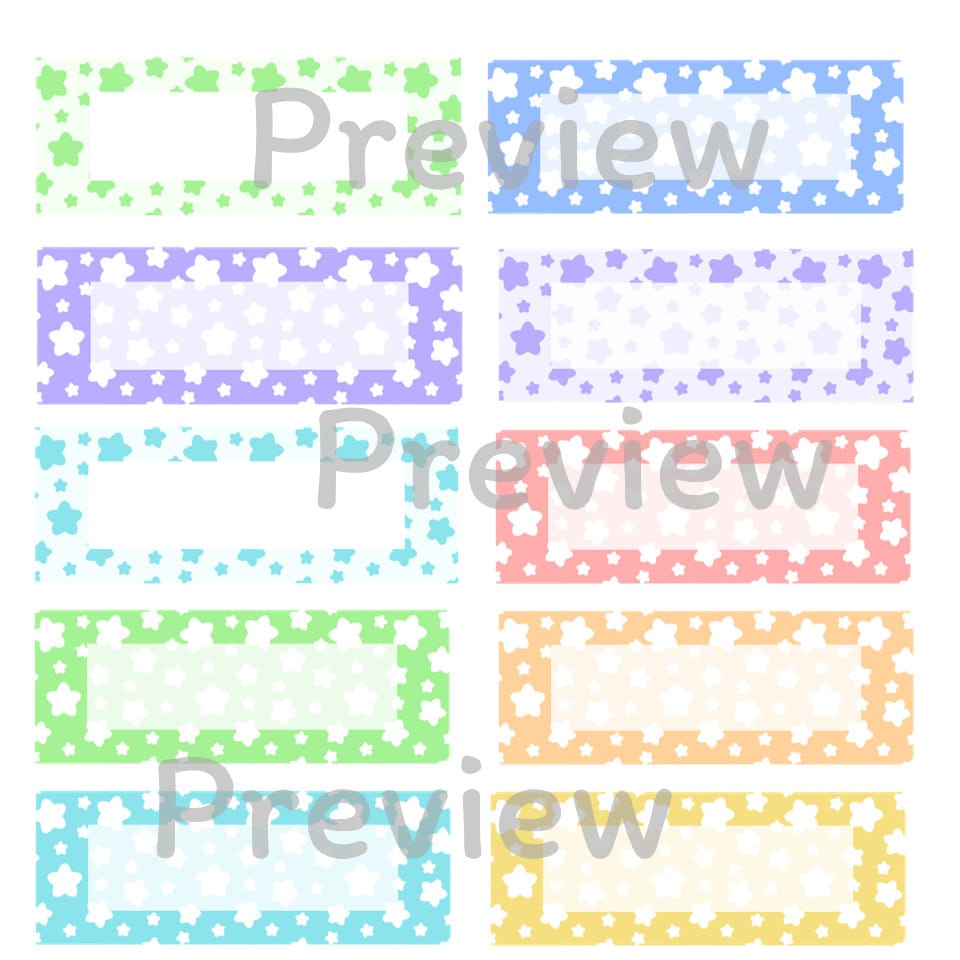 Editable Pastel Stars Name Tags - Etsy