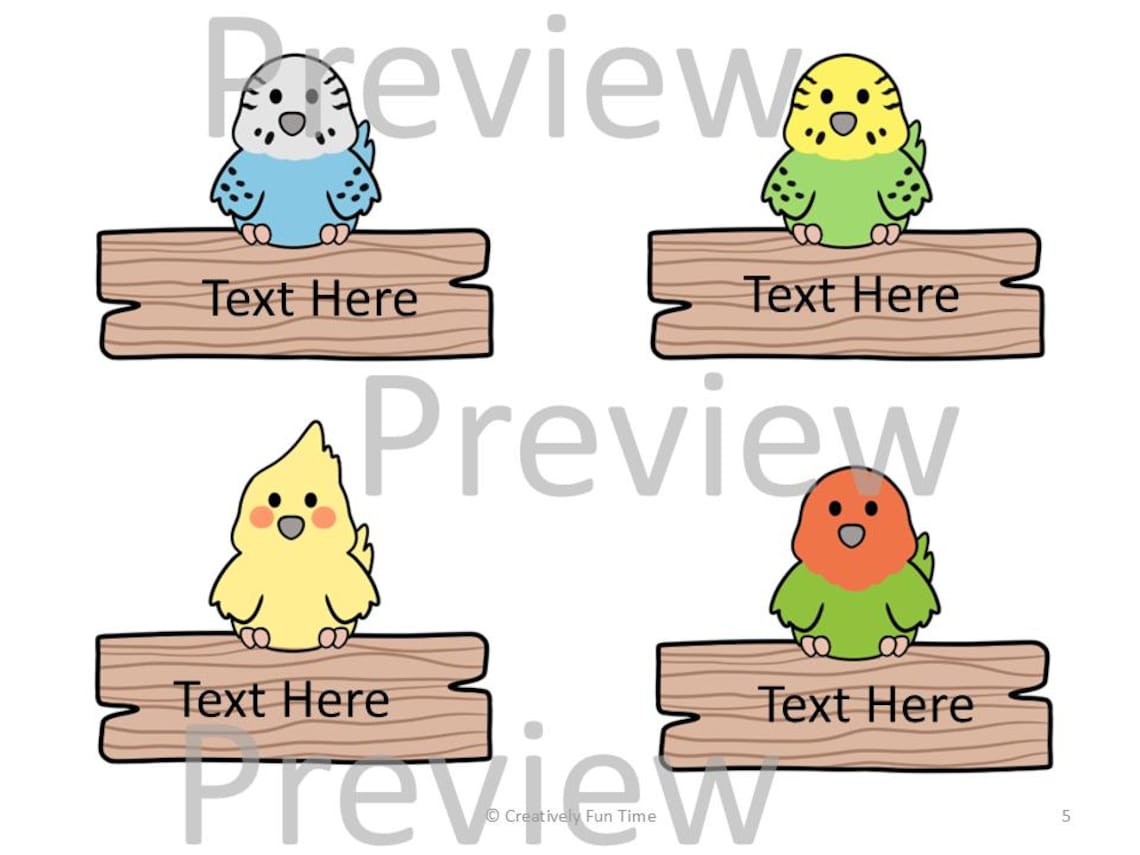 Editable Cute Bird Name Tags, Cute Printable Name Plates for Bulletin ...