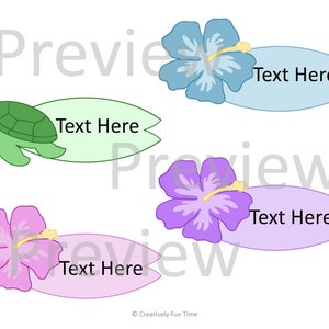 Editable Summer Themed Name Tags - Etsy