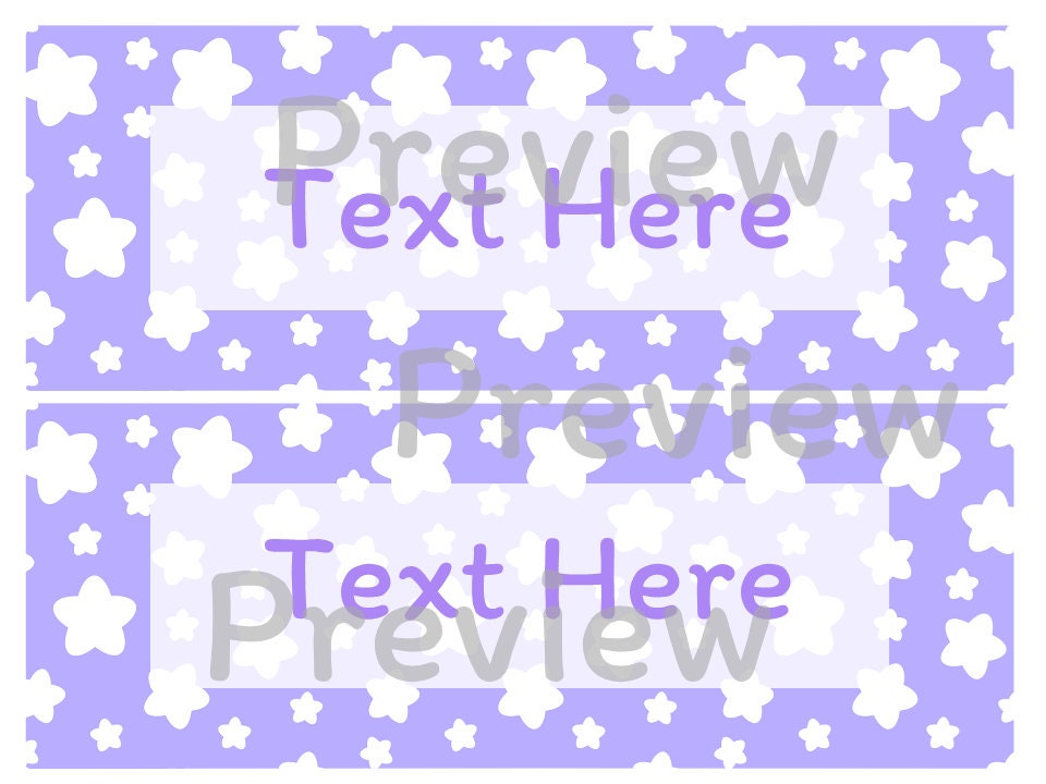 Editable Pastel Stars Name Tags - Etsy
