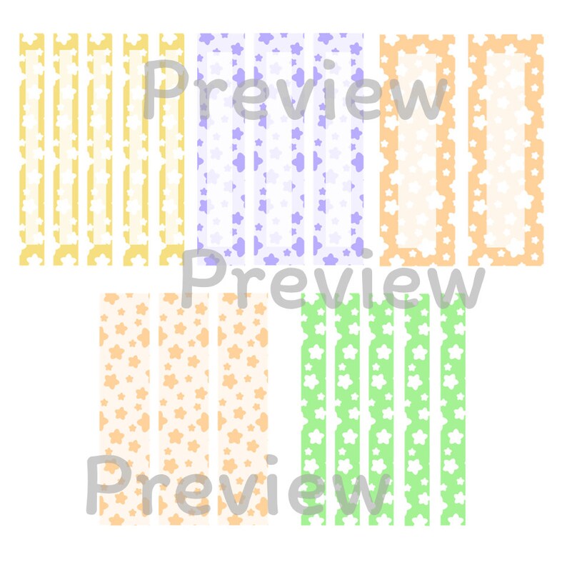Editable Pastel Star Binder and Spine Covers - Etsy