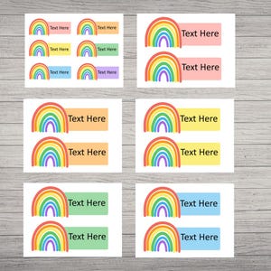 Buy Editable Rainbow Name Tags | Classroom Desk Plates | Printable ...