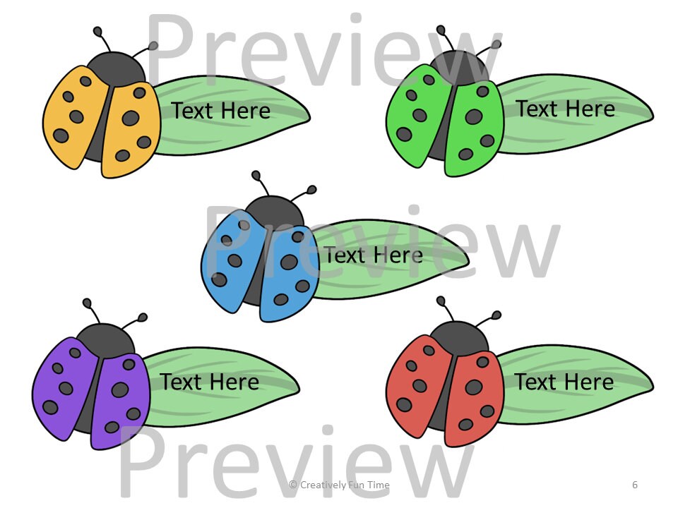 Editable Ladybug Name Tags - Etsy
