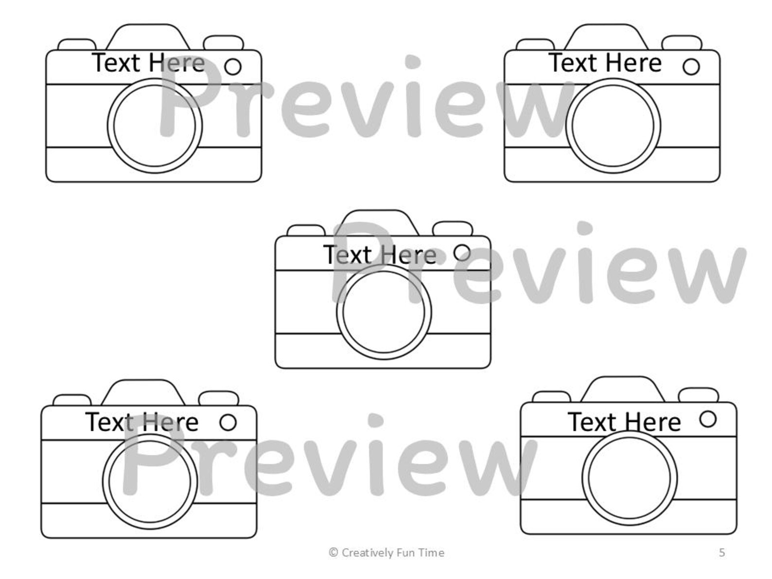 Camera Name Tags: Editable Printable Classroom Decor (digital Product ...