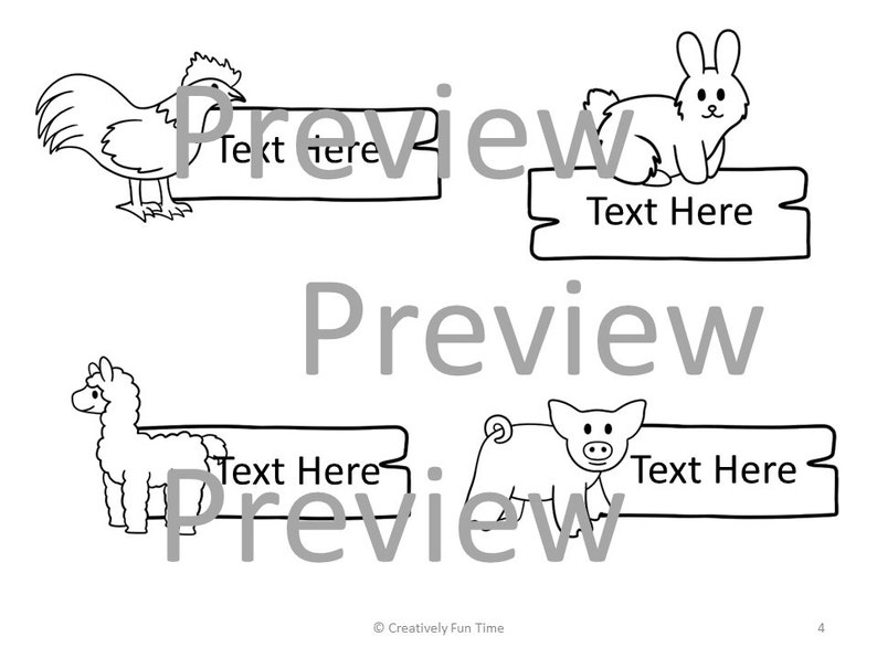 Editable Farm Animal Name Tags: Printable Classroom Decor (digital ...