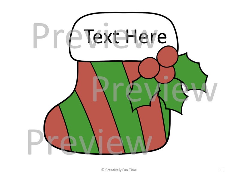 Editable Christmas Stocking Name Tags, Cute Printable Name Plates for ...