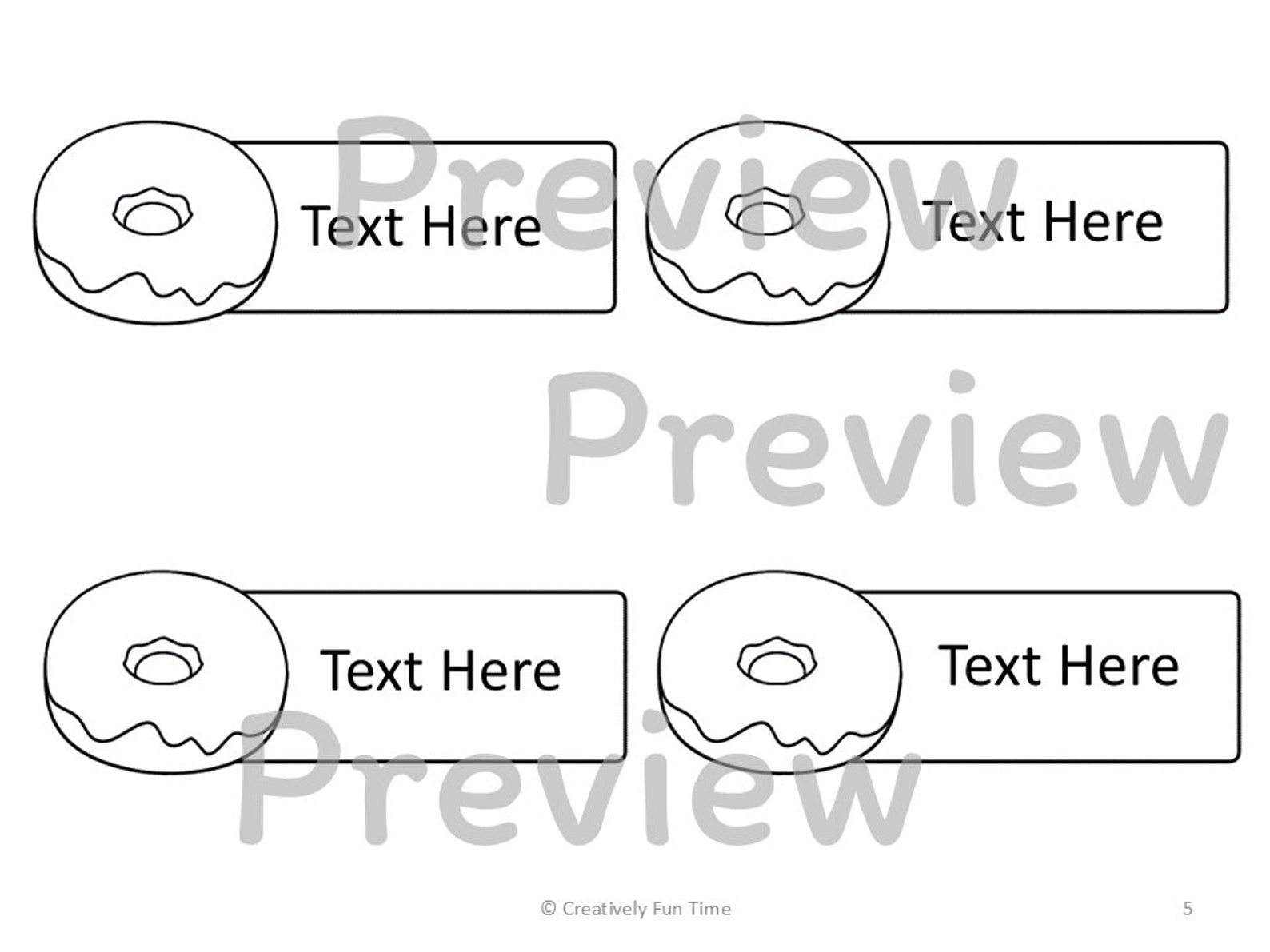 Editable Doughnut Name Tags: Printable Classroom Decor (PDF ...