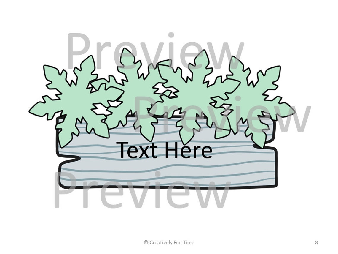 Editable Snowflake Name Tags - Etsy