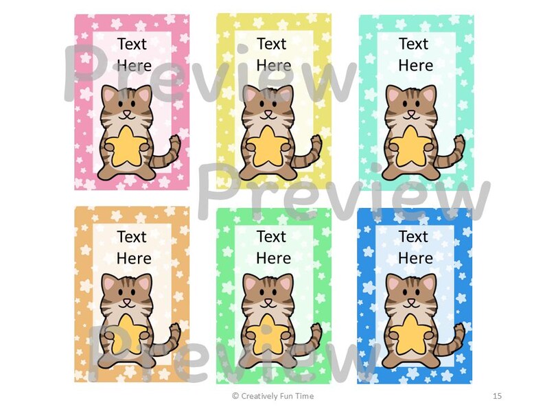 Editable Cat Brag Tags, Printable Motivation Achievement and Award ...