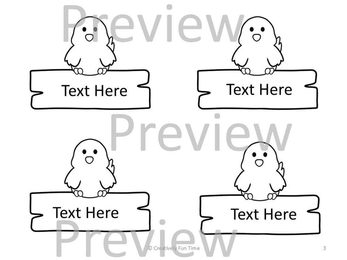 Editable Cute Bird Name Tags, Cute Printable Name Plates for Bulletin ...