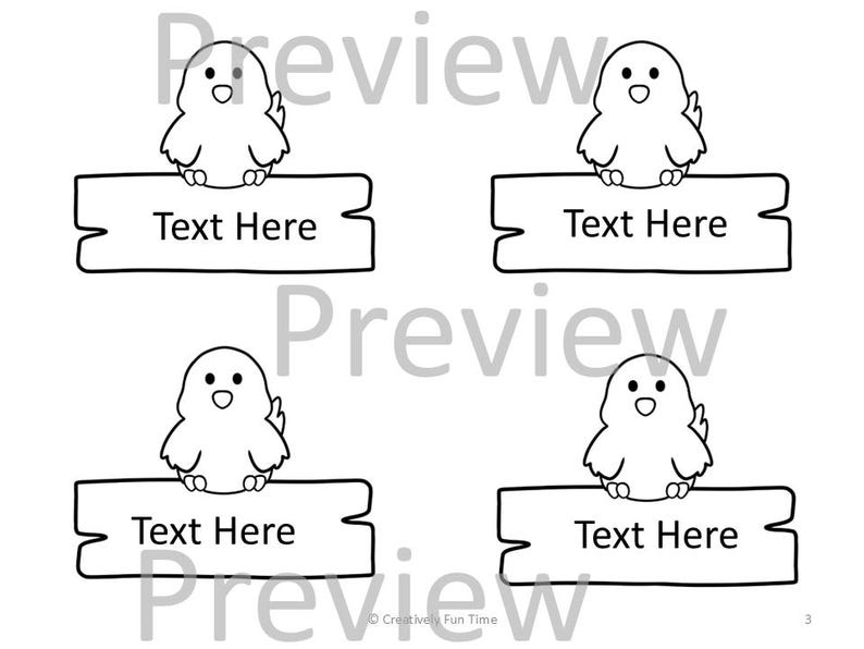 Editable Cute Bird Name Tags, Cute Printable Name Plates for Bulletin ...