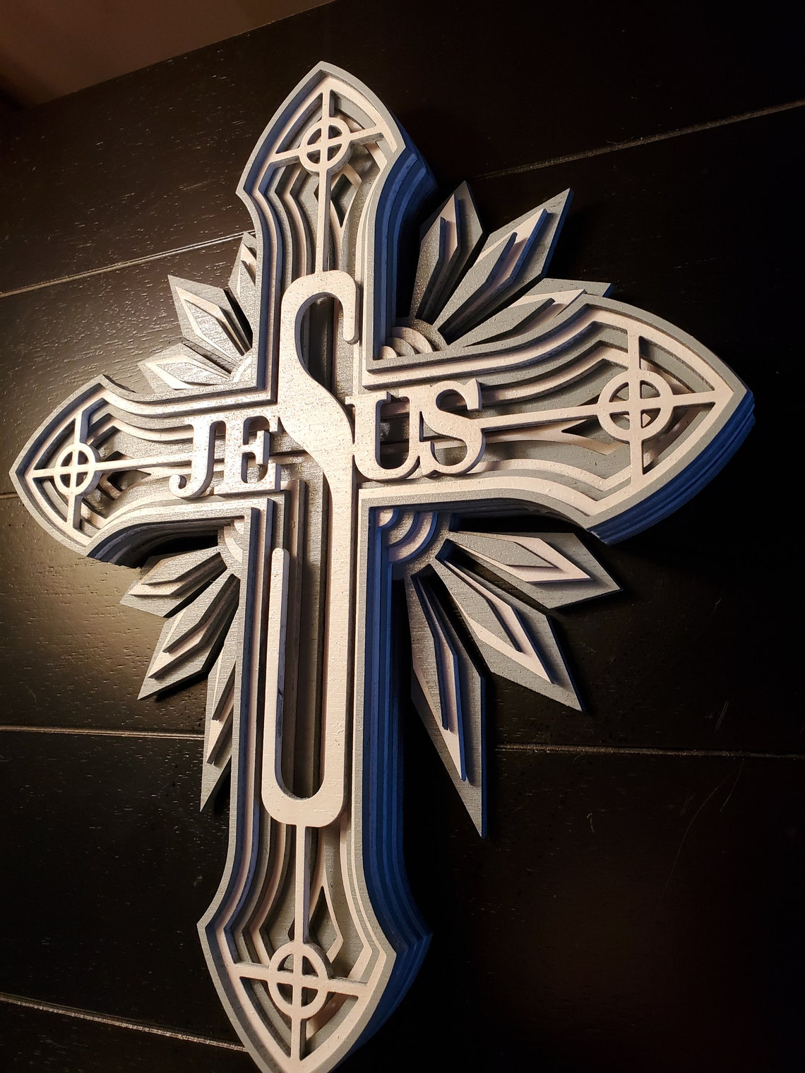 Wooden 3D Layered Cross - Etsy