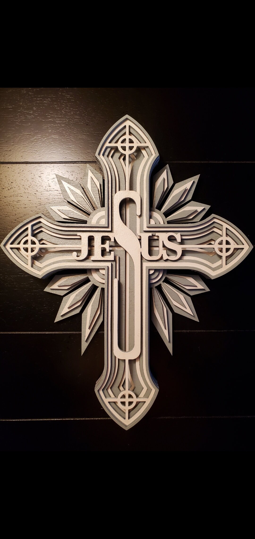 Wooden 3D Layered Cross - Etsy