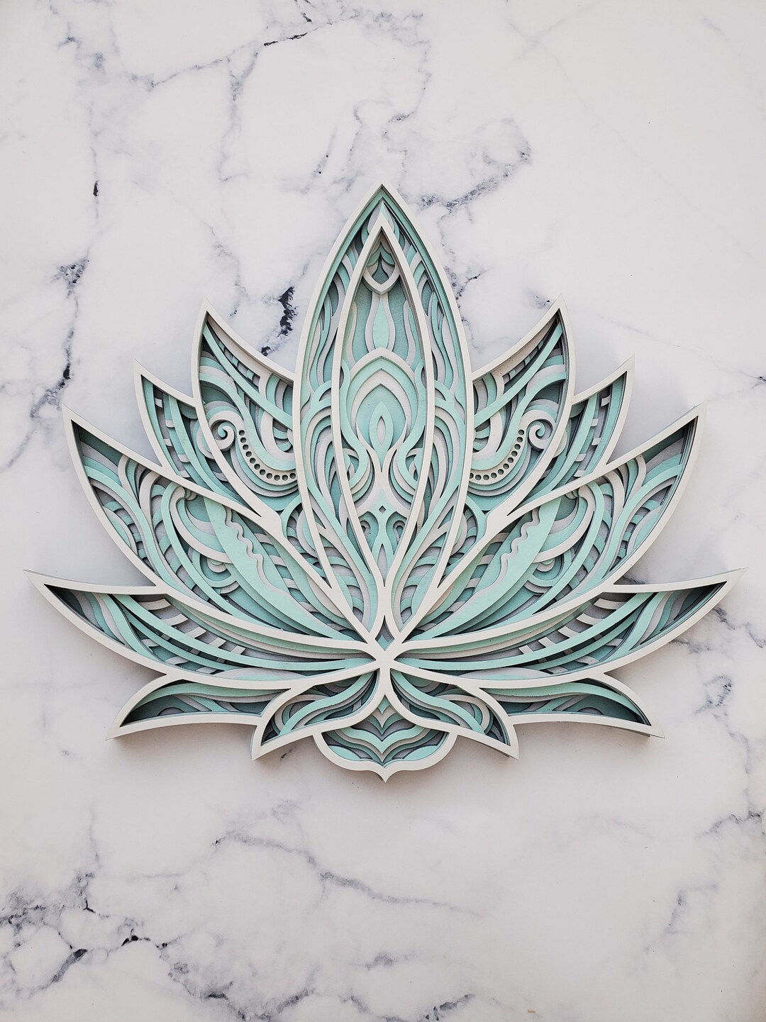 Lotus Flower Layered Wall Art *CUSTOM COLORS AVAILABLE - Etsy