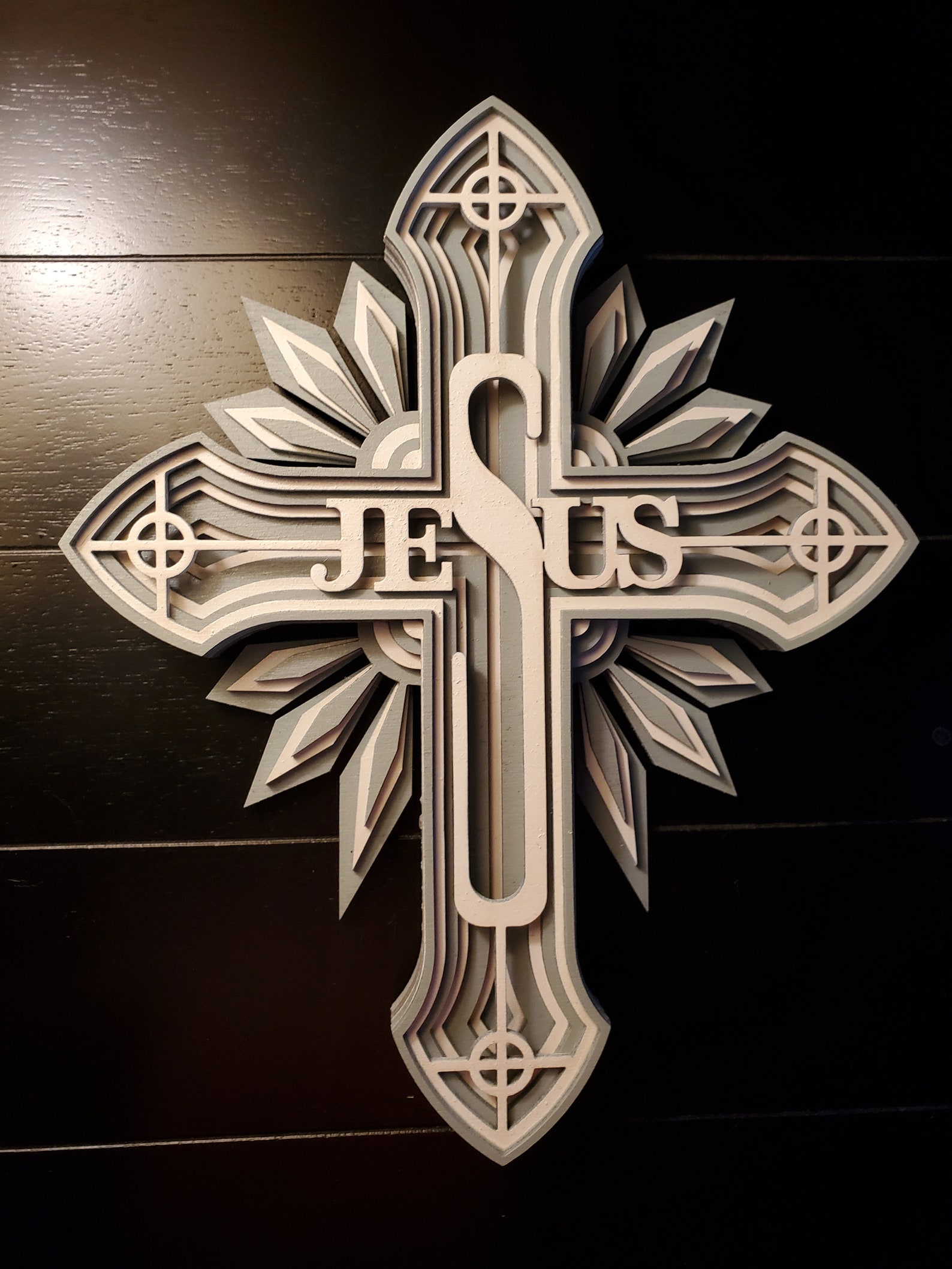 Wooden 3D Layered Cross - Etsy