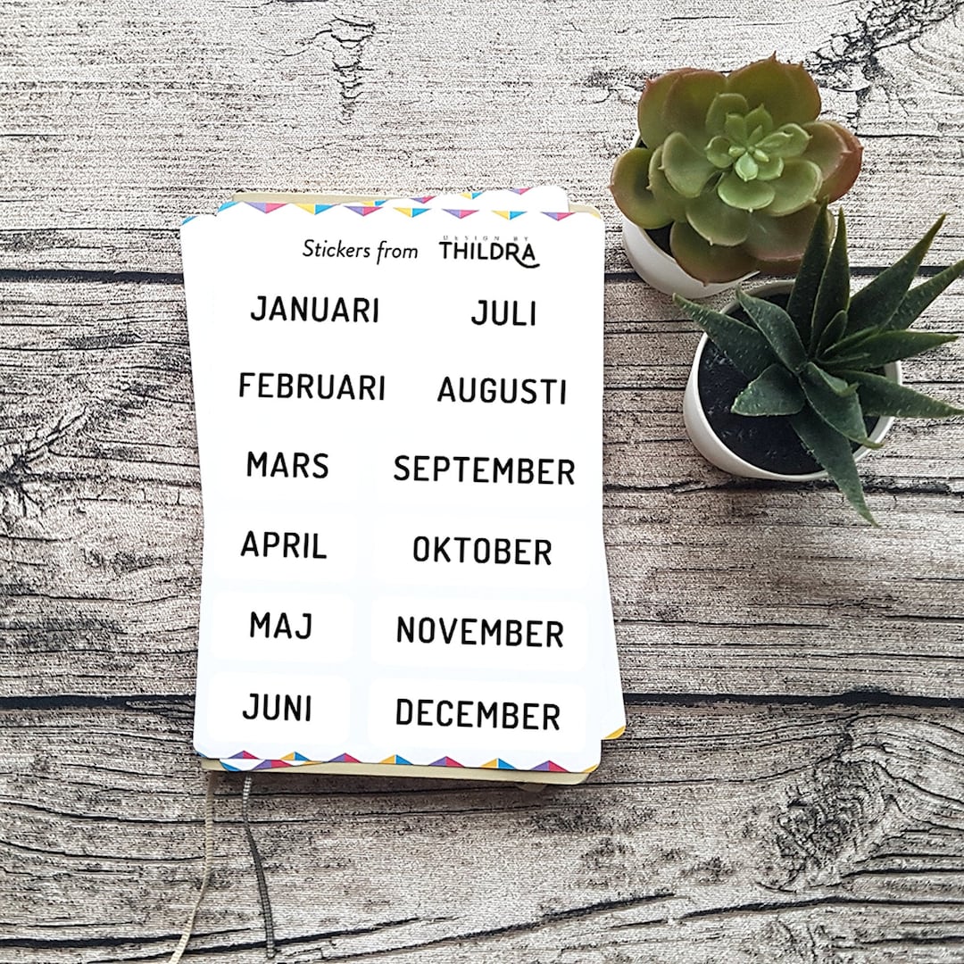 Planner Stickers Swedish Months - Etsy