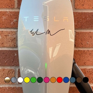 Tesla Model S 3 X Y Elon Musk Signature Sticker - Perfect Cut Color ...