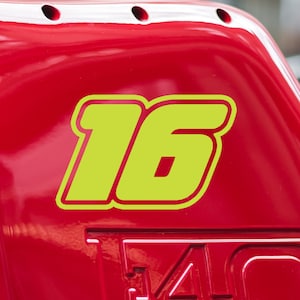 Racing Driver Charles Number 16 High Quality - Vinyl Decal Sticker ...