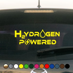 ECO Hydrogen Powered Green Energy Fuel Cell Logo Sticker - Perfect Cut ...