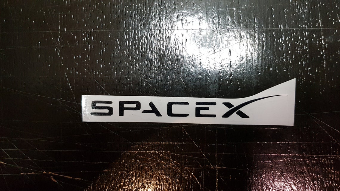 Spacex Logo - Vinyl Decal Sticker - Multiple Sizes and Colors Available ...