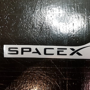 Spacex Logo - Vinyl Decal Sticker - Multiple Sizes and Colors Available ...