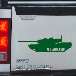 Military M1 ABRAMS Tank Logo Sticker - Perfect Cut Color Decal Vinyl ...