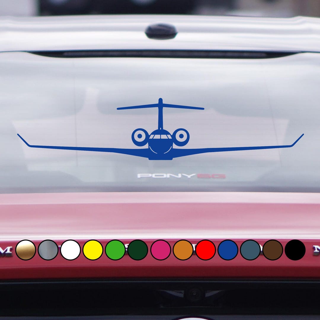 Bombardier Global 8000 Front View Sticker - Luxury Jet Aviation ...