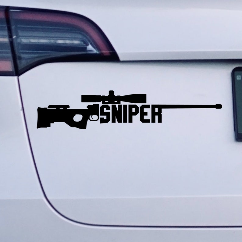 Military Sniper Rifle With Sniper Text Custom Logo - Firearms - Perfect ...